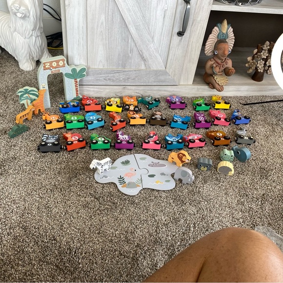 Vanmor | Toys | Vanmor Wooden Train Set For Toddlers Abc And Animal ...